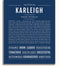 Karleigh | Name Art Print – Name Stories