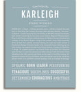 Karleigh | Name Art Print – Name Stories