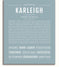 Karleigh | Name Art Print – Name Stories
