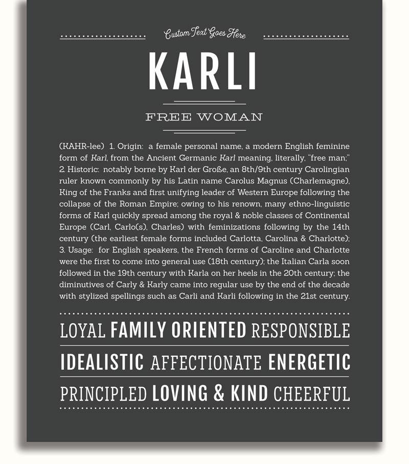 Karli | Name Art Print – Name Stories