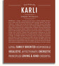 Karli | Name Art Print – Name Stories