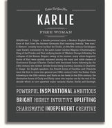 Karlie | Name Art Print – Name Stories