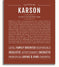 Karson | Name Art Print – Name Stories