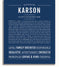 Karson | Name Art Print – Name Stories