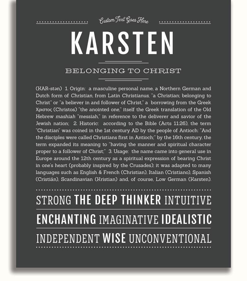 Karsten | Name Art Print – Name Stories