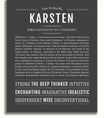Karsten | Name Art Print – Name Stories