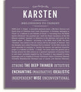 Karsten | Name Art Print – Name Stories
