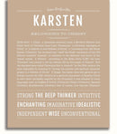 Karsten | Name Art Print – Name Stories