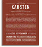 Karsten | Name Art Print – Name Stories