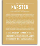 Karsten | Name Art Print – Name Stories