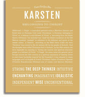 Karsten | Name Art Print – Name Stories