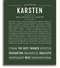 Karsten | Name Art Print – Name Stories