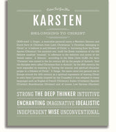 Karsten | Name Art Print – Name Stories