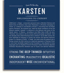 Karsten | Name Art Print – Name Stories