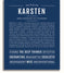 Karsten Personalized Name Meaning Art Prints – Name Stories