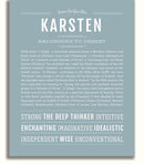 Karsten | Name Art Print – Name Stories