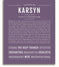 Karsyn | Name Art Print – Name Stories