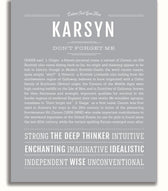 Karsyn | Name Art Print – Name Stories