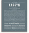 Karsyn | Name Art Print – Name Stories