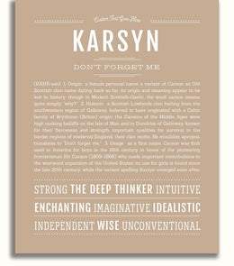 Karsyn | Name Art Print – Name Stories