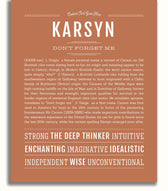 Karsyn | Name Art Print – Name Stories