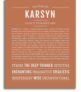 Karsyn | Name Art Print – Name Stories
