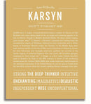 Karsyn | Name Art Print – Name Stories