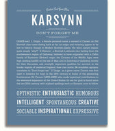 Karsynn | Name Art Print – Name Stories