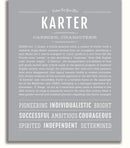 Karter (female) | Name Art Print – Name Stories