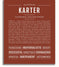 Karter (female) | Name Art Print – Name Stories
