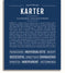 Karter (female) | Name Art Print – Name Stories
