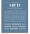 Karter Personalized Name Meaning Art Prints – Name Stories