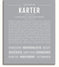 Karter (male) | Name Art Print – Name Stories