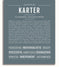 Karter (male) | Name Art Print – Name Stories