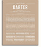 Karter Personalized Name Meaning Art Prints – Name Stories