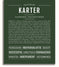 Karter (male) | Name Art Print – Name Stories