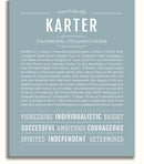 Karter (male) | Name Art Print – Name Stories