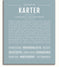 Karter (male) | Name Art Print – Name Stories