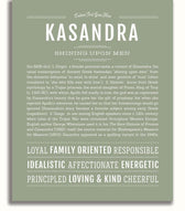 Kasandra Personalized Name Meaning Art Prints – Name Stories