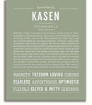 Kasen | Name Art Print – Name Stories