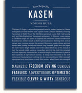 Kasen | Name Art Print – Name Stories