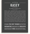Kasey (female) | Name Art Print – Name Stories
