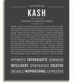 Kash Personalized Name Meaning Art Prints – Name Stories