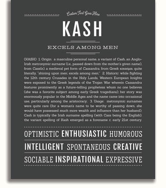 Kash | Name Art Print – Name Stories