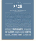 Kash Personalized Name Meaning Art Prints – Name Stories