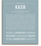 Kash Personalized Name Meaning Art Prints – Name Stories