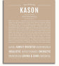 Kason Personalized Name Meaning Art Prints – Name Stories