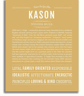 Kason Personalized Name Meaning Art Prints – Name Stories