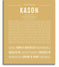 Kason Personalized Name Meaning Art Prints – Name Stories