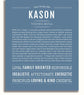 Kason Personalized Name Meaning Art Prints – Name Stories